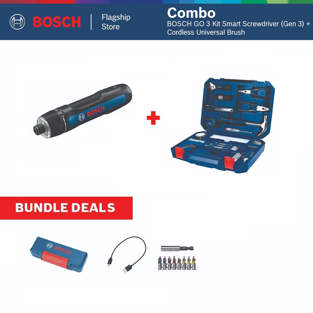 BOSCH [COMBO] GO 3 Gen 3 Kit Smart Screwdriver - 06019H2281 + BOSCH 108 ...