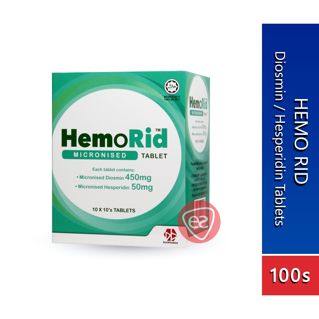 (EXP 12/2025) Hemo Rid Micronised Diosmin / Hesperidin Tablet ( 20s ...
