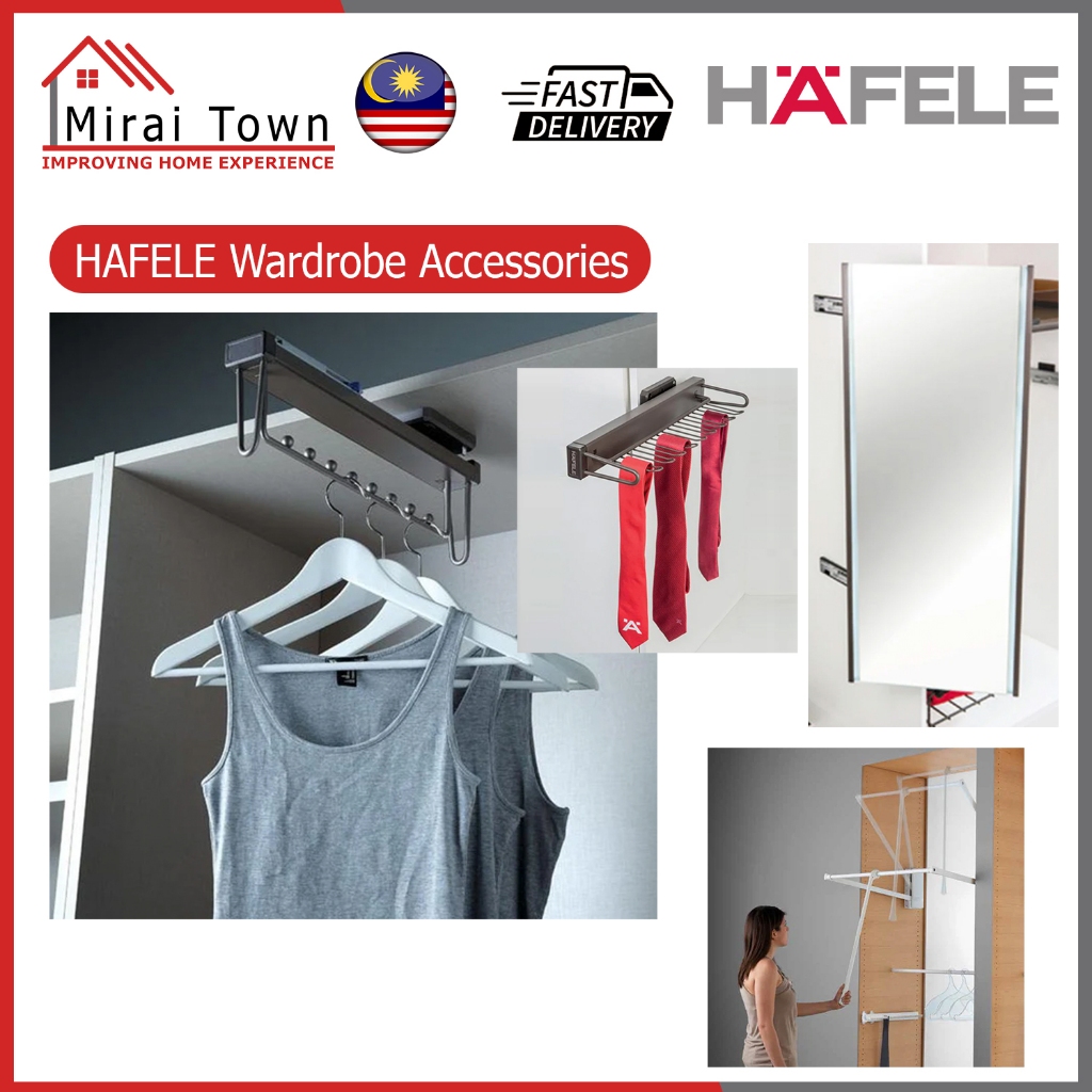 HAFELE Wardrobe Accessories Clothes Lift Mirror System Tie Belt Rack ...