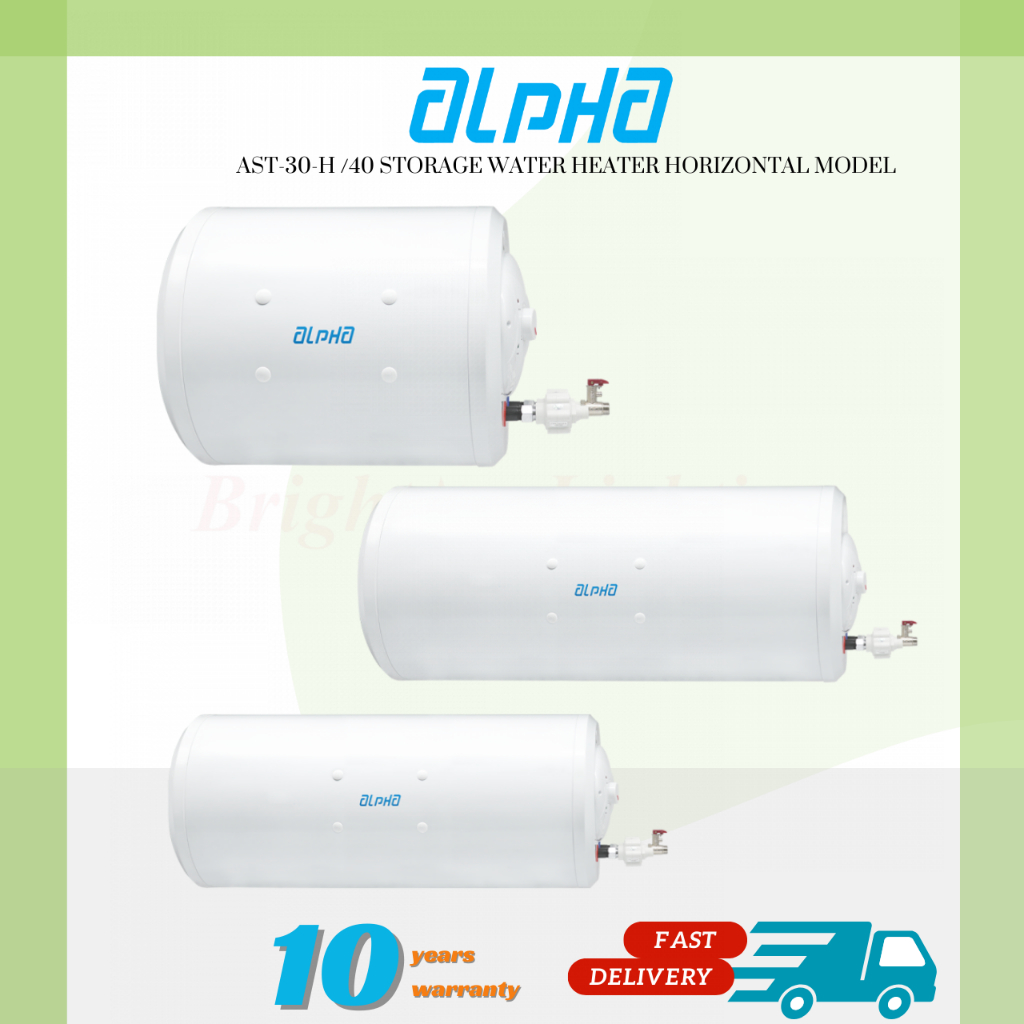 ALPHA AST-30-H/40V/50H&70H/90H Storage Water Heater Horizontal Model | Shopee Malaysia