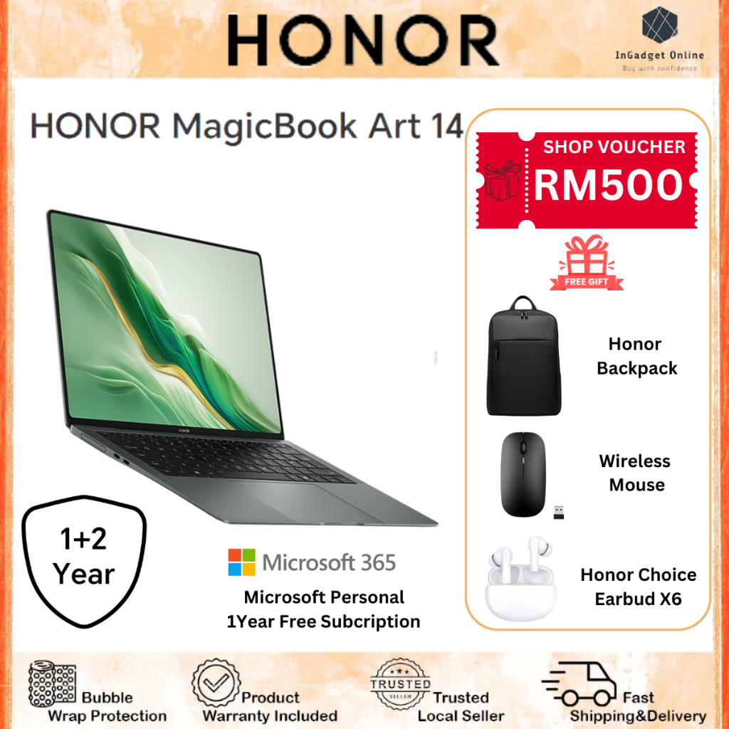 HONOR MagicBook Art 14 Ultralight&Wafer-thin AI | AI Magic WorkStation ...