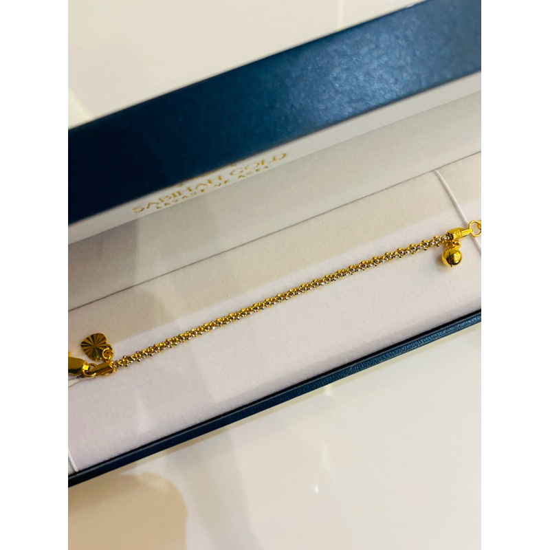 SABIHAHGOLD Bracelet Jagung 2C Kids 916/22K Original Gold | Shopee Malaysia