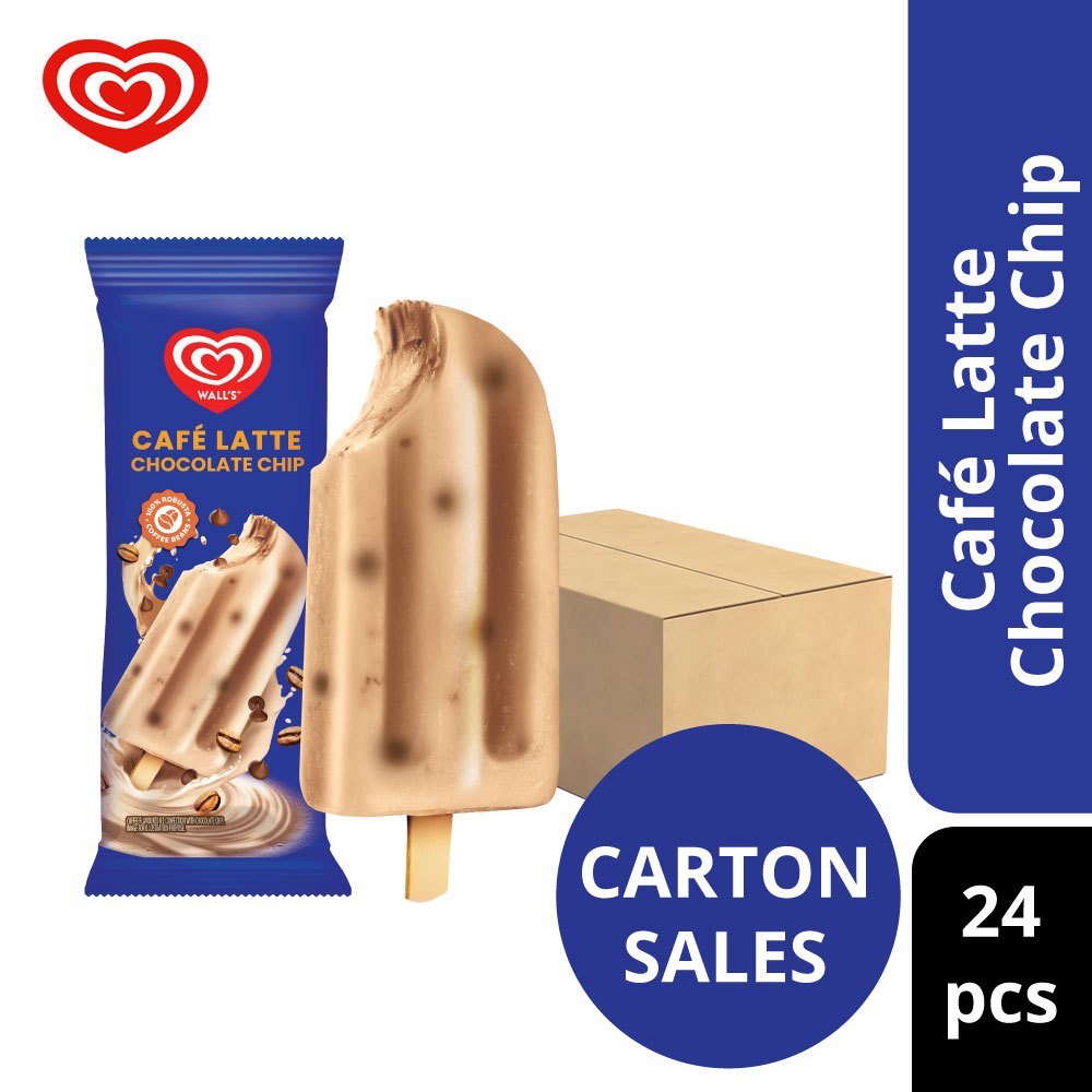 [ CARTON SALES] Wall's Cafe Latte Choc Chip Ice Creams (24 Pieces ...