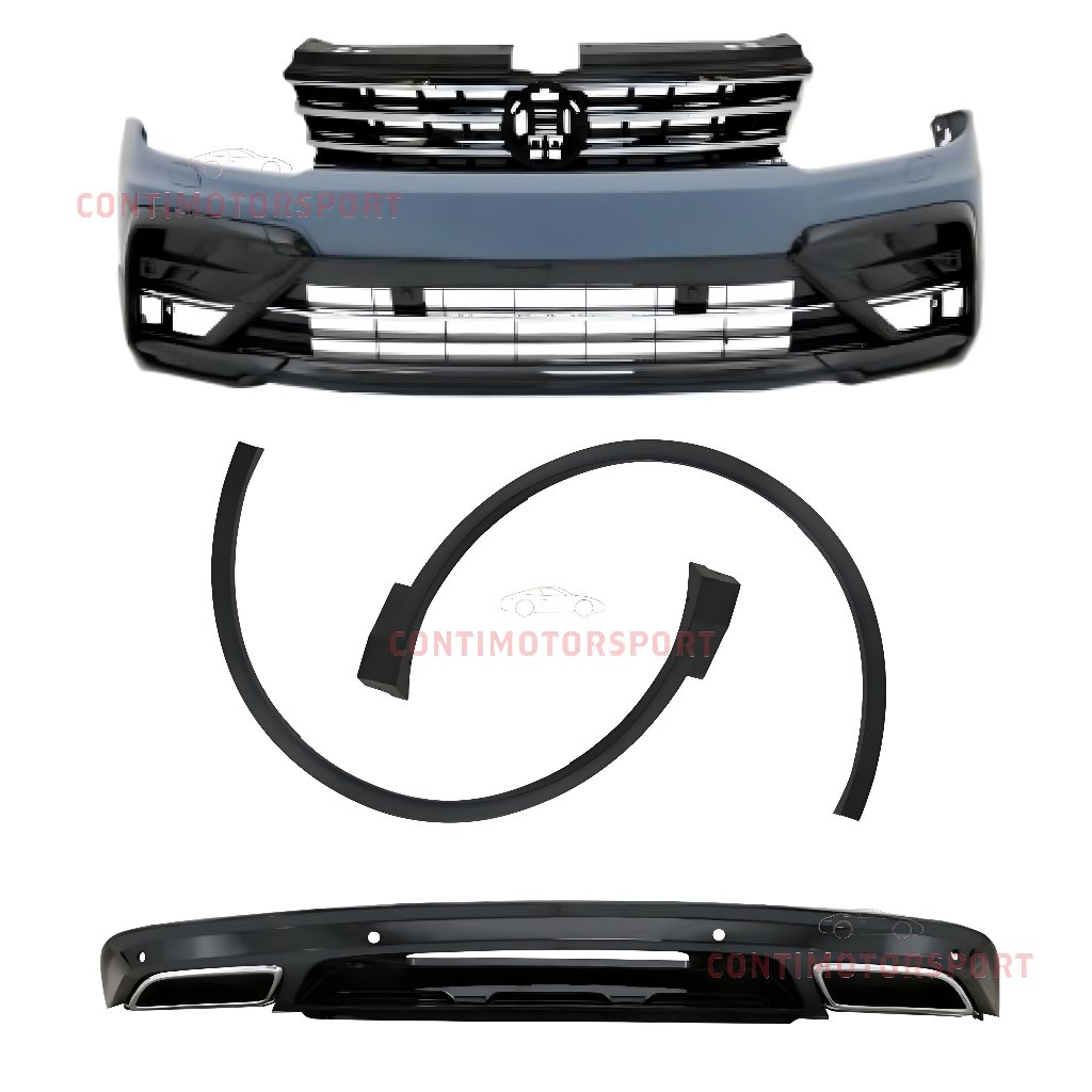 VW Tiguan MK2 R Line Set Front Bumper Fender Rear Diffuser Grill ...