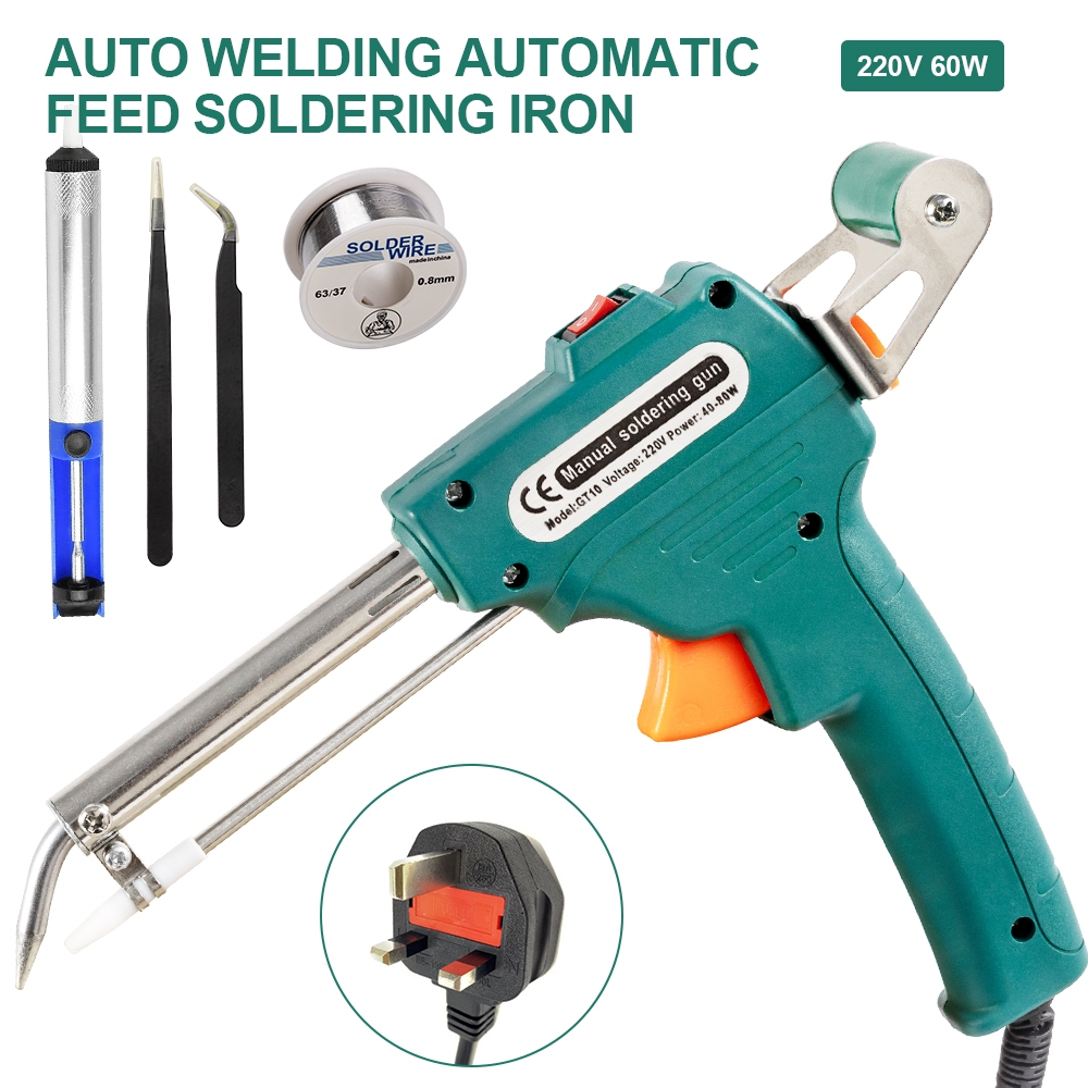 NEW 100% 220V 60W Auto Adjustable Welding Automatic Feed Soldering Iron ...