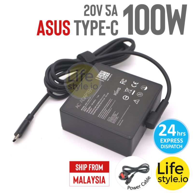 A20-100P1A 100W for ASUS ROG X12 Flow X13 Z13 Power Adapter 20V 5A Type ...