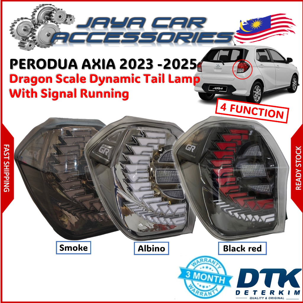 Ready Stock!!DTK Perodua Axia 2023 - 2024 Dragon Scale Dynamic Tail ...