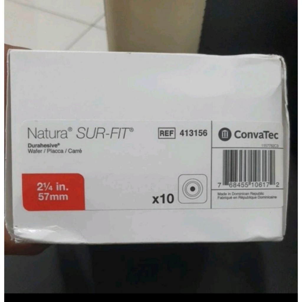 Convatec Sur-Fit Natura Durahesive Wafer 57mm 1 box of 10's 413156 Ostomy Care Coloplast ...