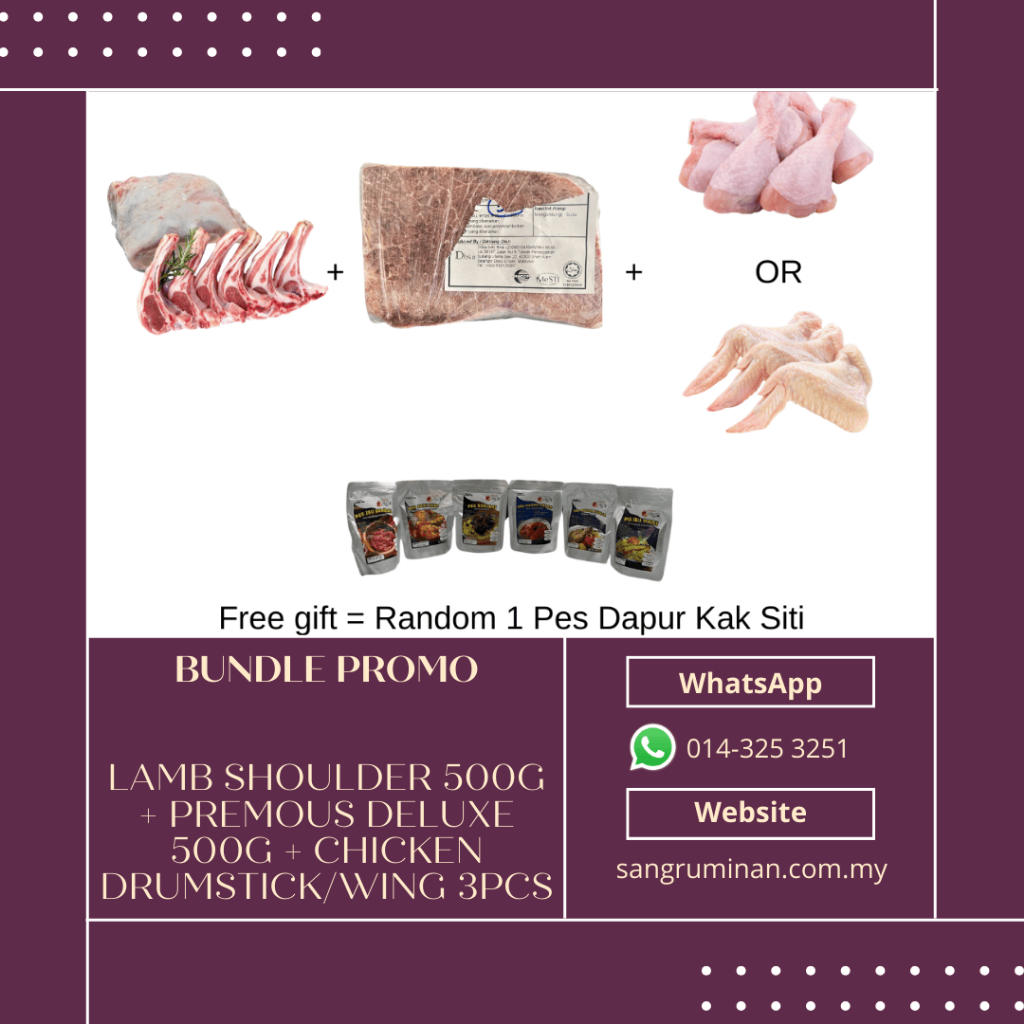 (BUNDLE PROMO) Lamb Shoulder 500g + Premous Deluxe 500g + Chicken Drumstick/Wing 3pcs | Shopee ...