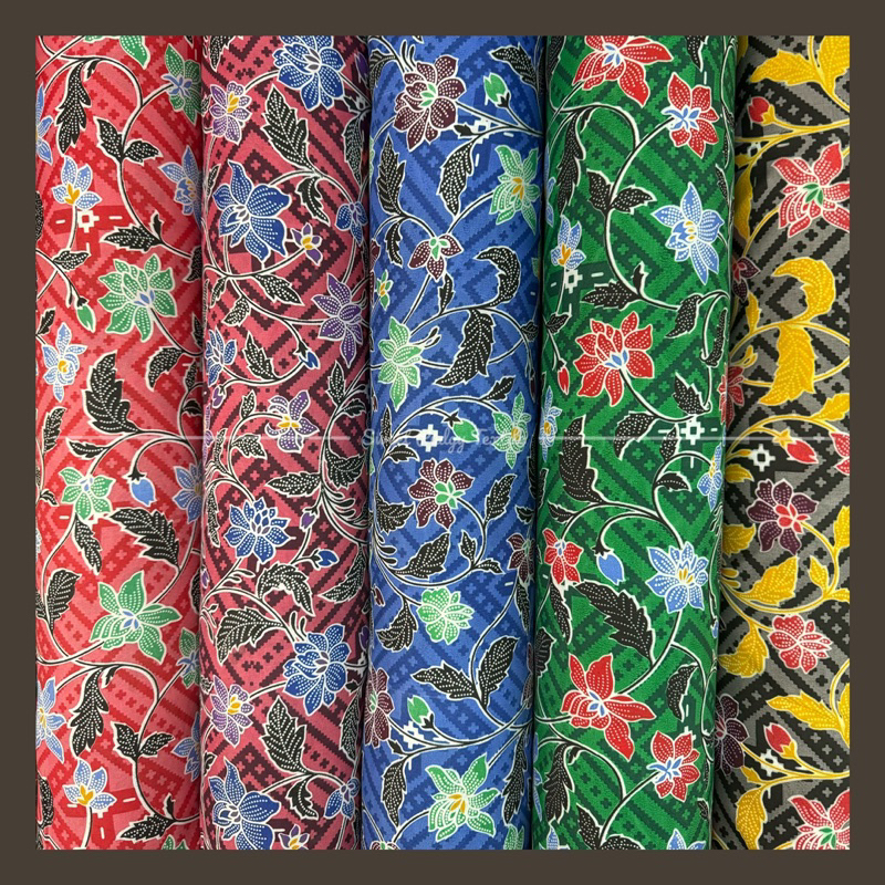 Kain Batik Polyester Cotton Tetron Corak / Batik Printed Fabric (Bidang ...