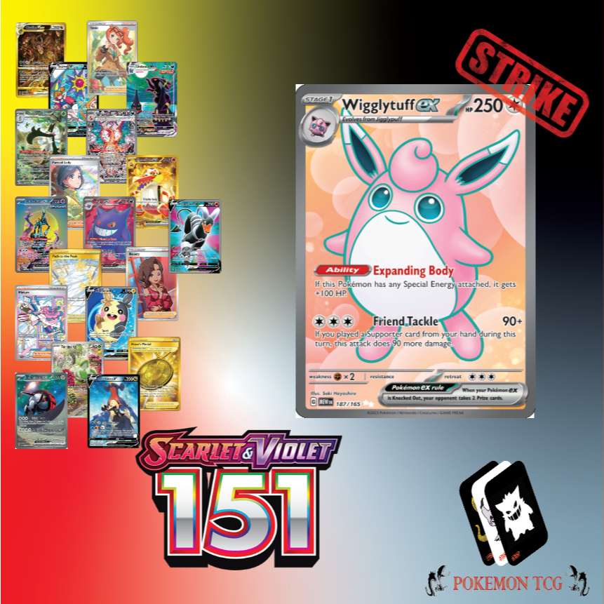Wigglytuff EX 187/165 151 Full Art SV3.5 PTCG | Shopee Malaysia