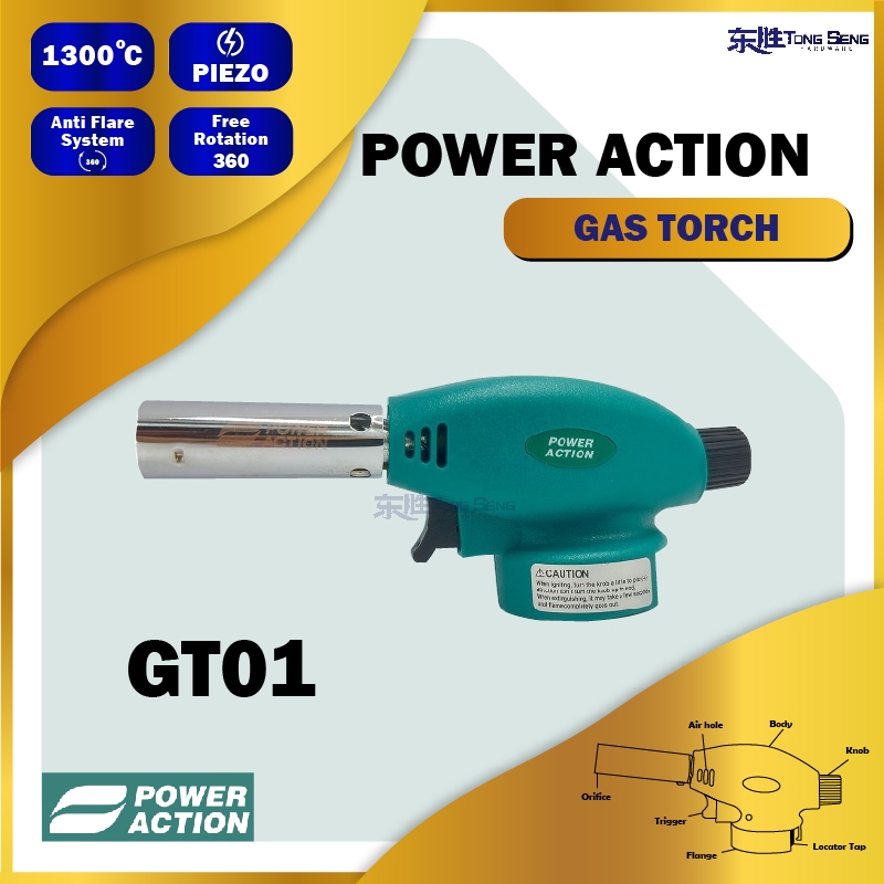 POWER ACTION HIGH QUALITY GAS TORCH GT01 | Shopee Malaysia