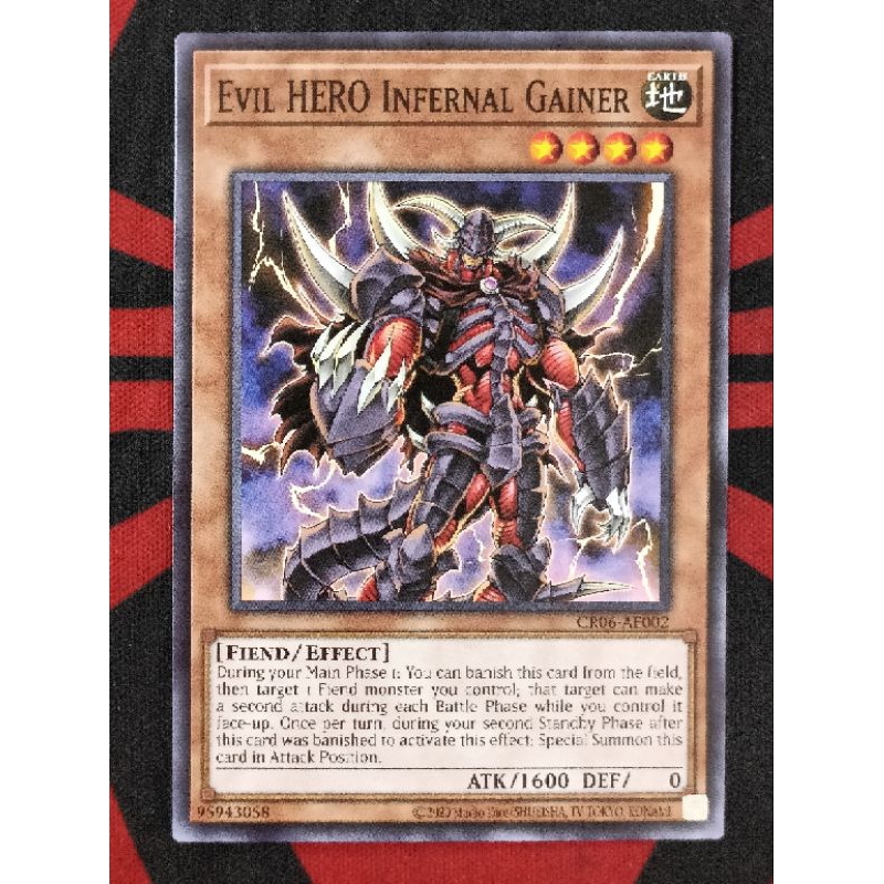 YUGIOH KONAMI CR06-AE002 Evil HERO Infernal Gainer (Common) | Shopee ...