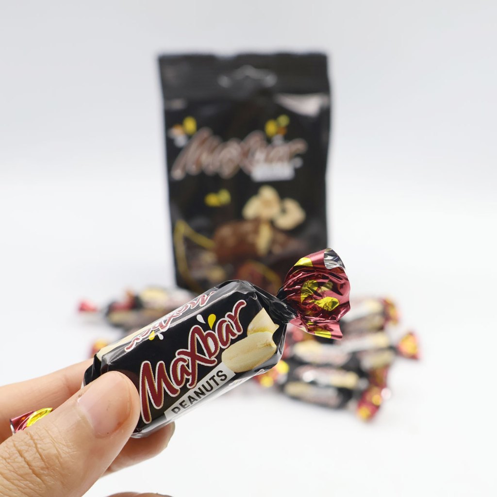 MAXBAR PEANUTS, MILK CHOCOLATE COATED BAR WITH CARAMEL NOUGAT AND ...