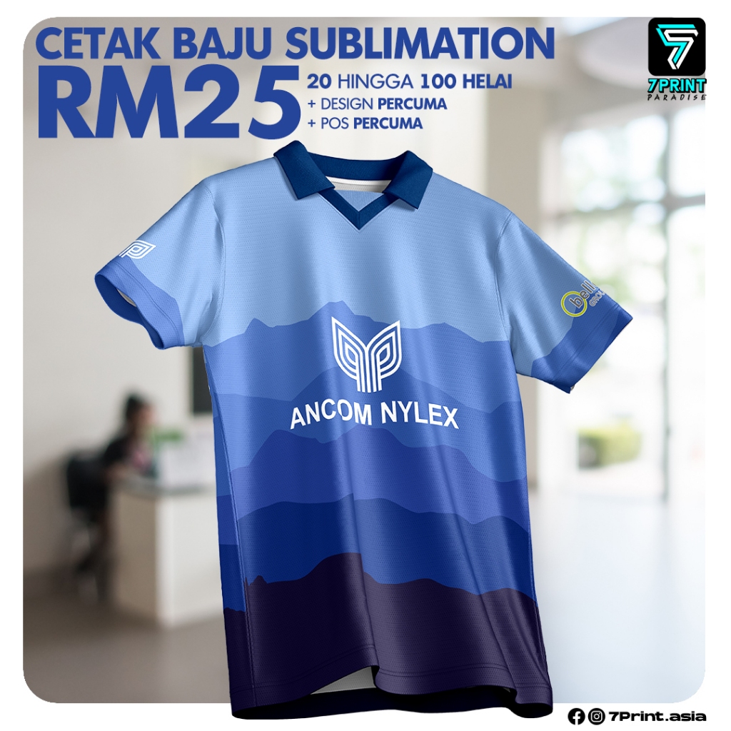 JERSEY CUSTOM FULL SUBLIMATION 170GSM REVERSE EYELET | Shopee Malaysia