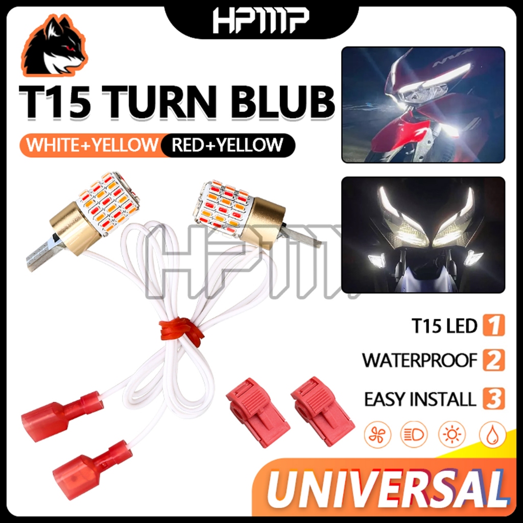 2 PCS T15 Universal Signal Blub Mentol Signal Lamp Dual Contact Led ...