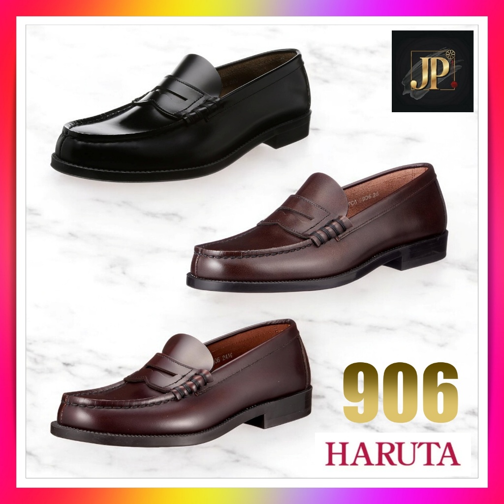 Haruta Men's Loafer 906 3E cowhide Black Rotor Dark brown | Shopee Malaysia