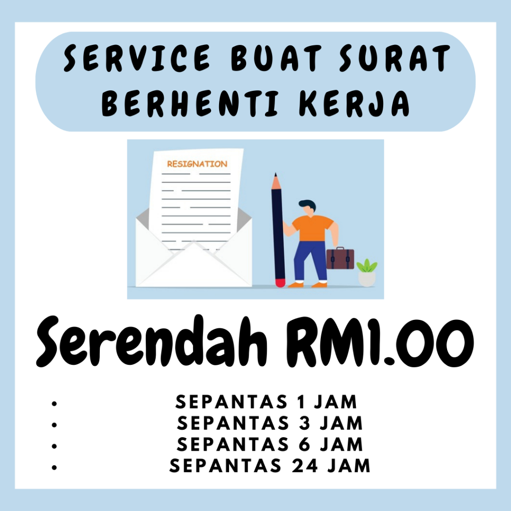 Surat Berhenti Kerja (BM & BI) | Surat Rasmi Berhenti Kerja Murah ...