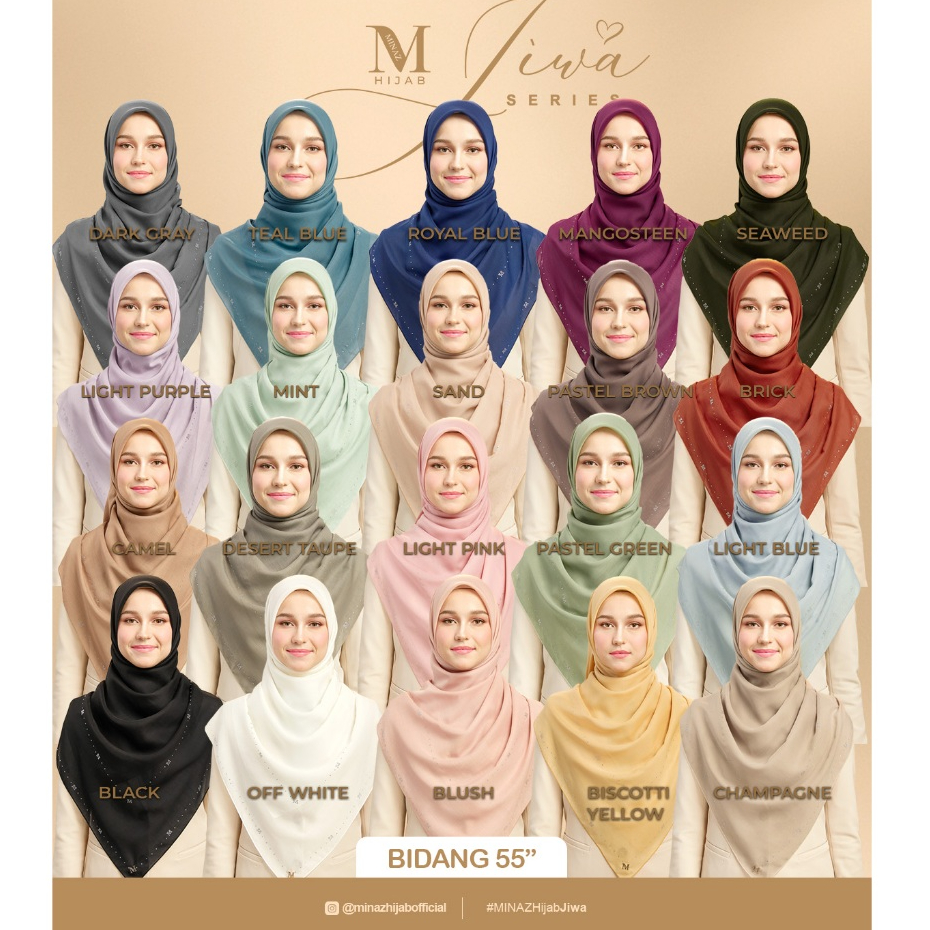 [B55 JIWA SERIES EDISI RAYA BY MINAZ HIJAB] PREMIUM COTTON VOILE ...