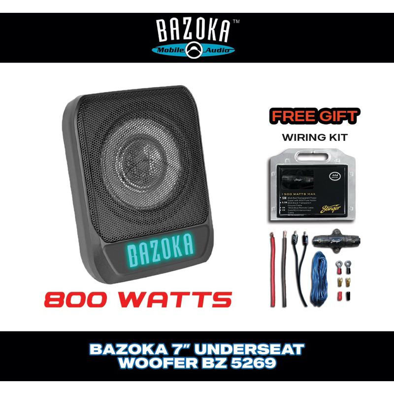Bazoka Subwoofer Bawah Tempat Duduk 7" 800W dengan Lampu RGB | Bazoka 7" Underseat Subwoofer 800 ...