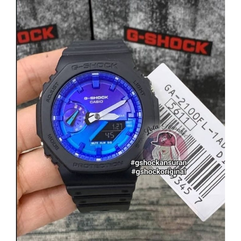 100% ORIGINAL CASIO G-SHOCK GA 2100FL 1ADR TMJ "FLAME PATTERN" SERIES ...