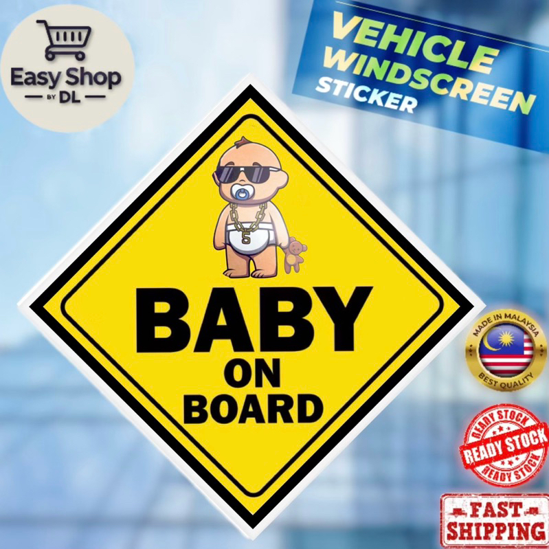 Baby on Board Car Sticker Baby Car Sticker Safety Kids Child in Car ...