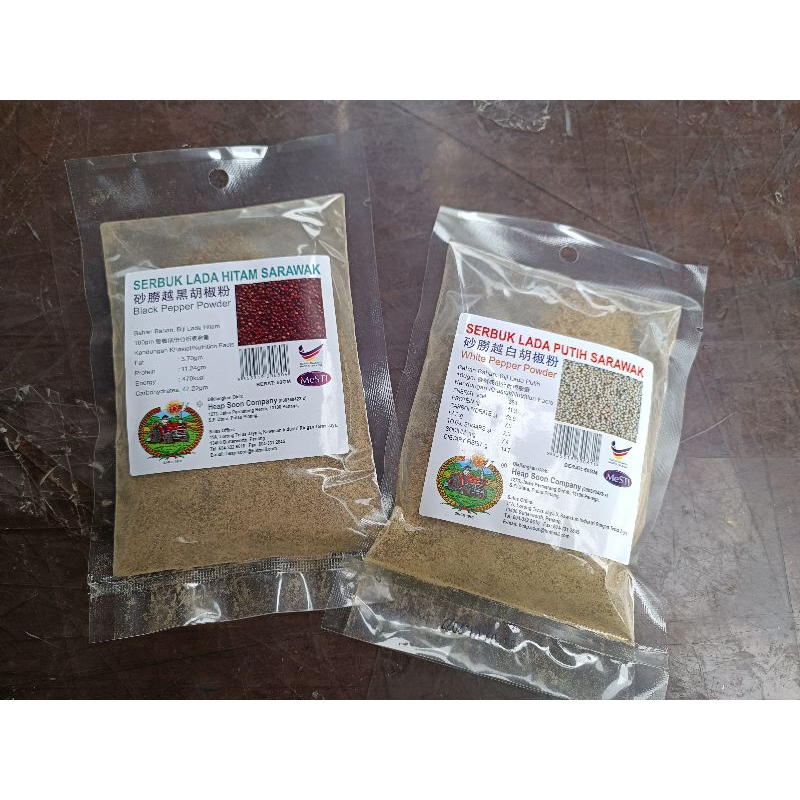 Serbuk Lada Putih & Hitam Sarawak (100% Biji Lada) | Shopee Malaysia