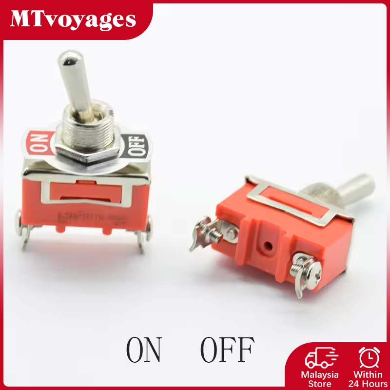 3Pcs Toggle switches Panel Mount Toggle Switch Rocker Arm Button Switch ...