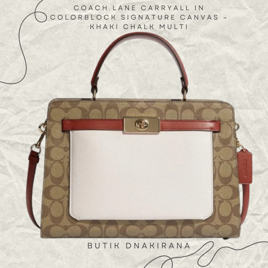 100% ORIGINAL & AUTHENTIC COACH LANE CARRYALL IN COLORBLOCK SIGNATURE ...