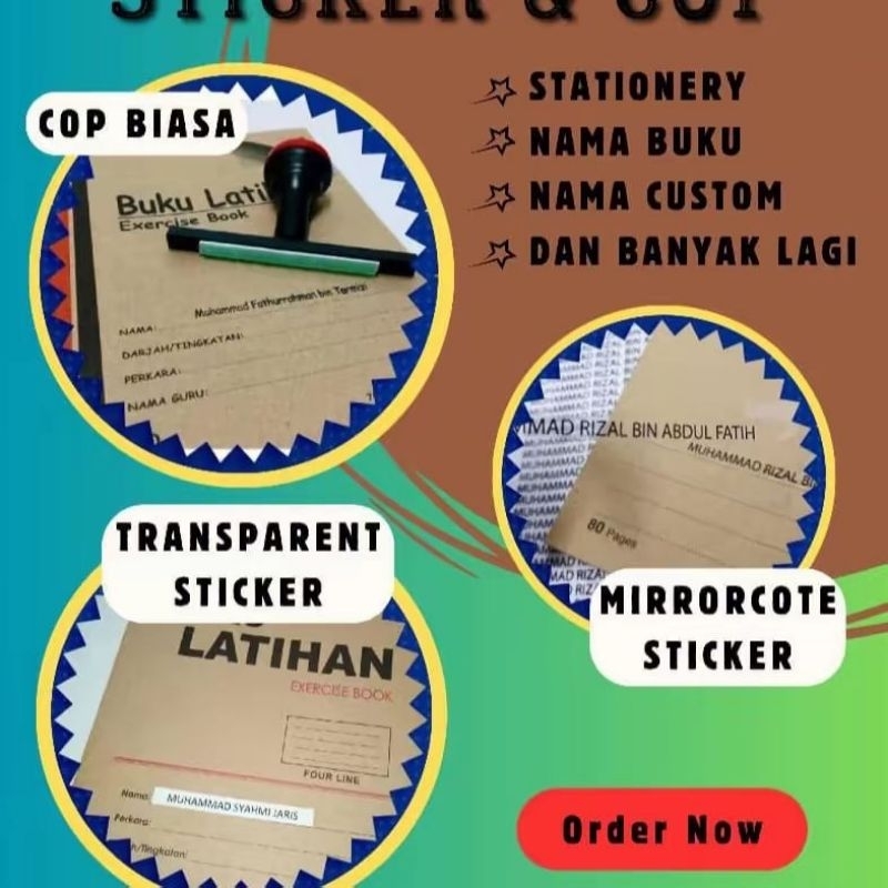 Sticker Nama Murid-murid sekolah | Shopee Malaysia