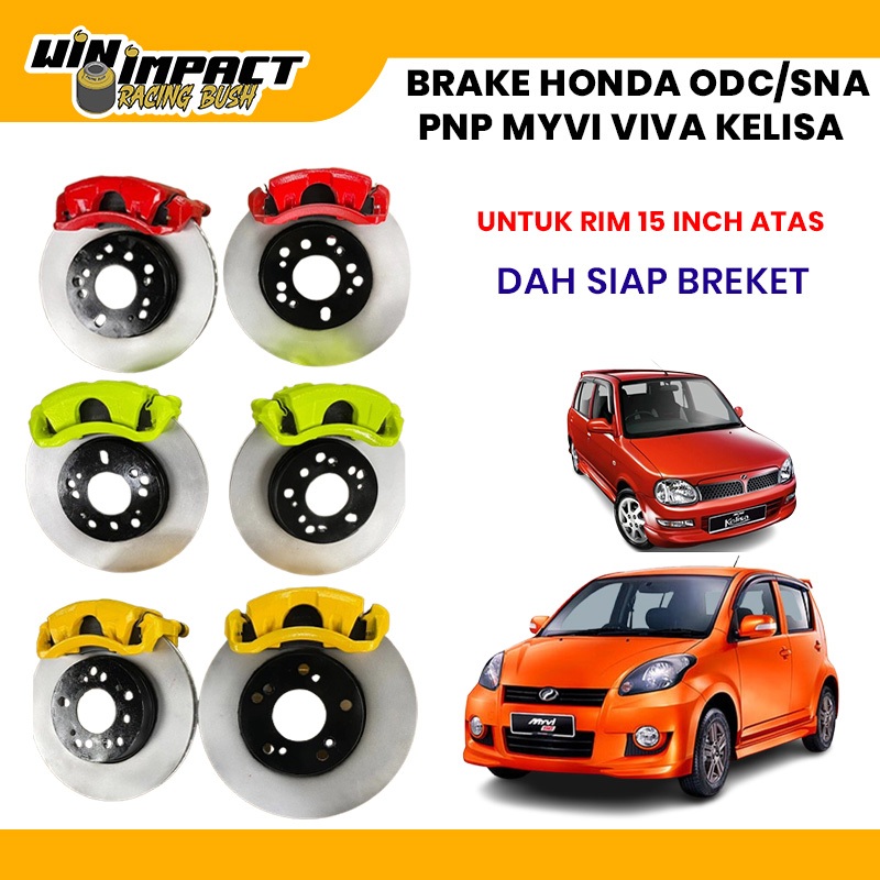 brake honda odc/sna pnp myvi viva kelisa rim 15 atas dah siap breket ...