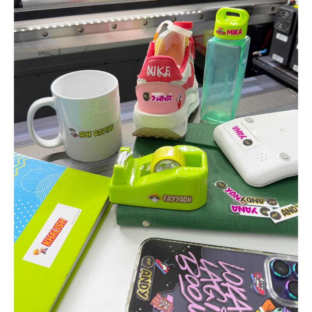 Sticker Nama untuk Botol Air/Kasut/Bekas Makanan/Pencil Case-Kalis Air ...