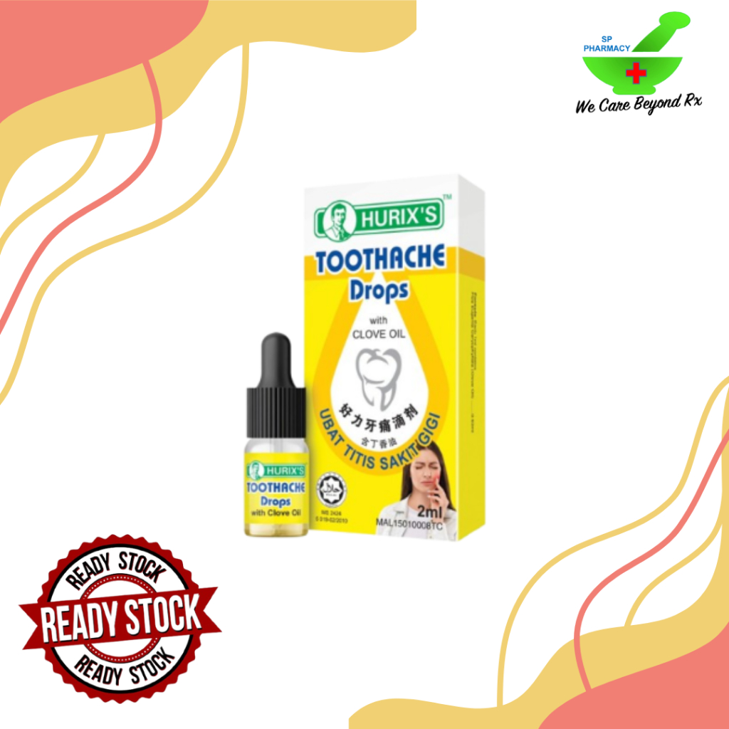 HURIX’S TOOTHACHE DROPS (WITH CLOVE OIL) (EXP JULY 2027) | Shopee Malaysia