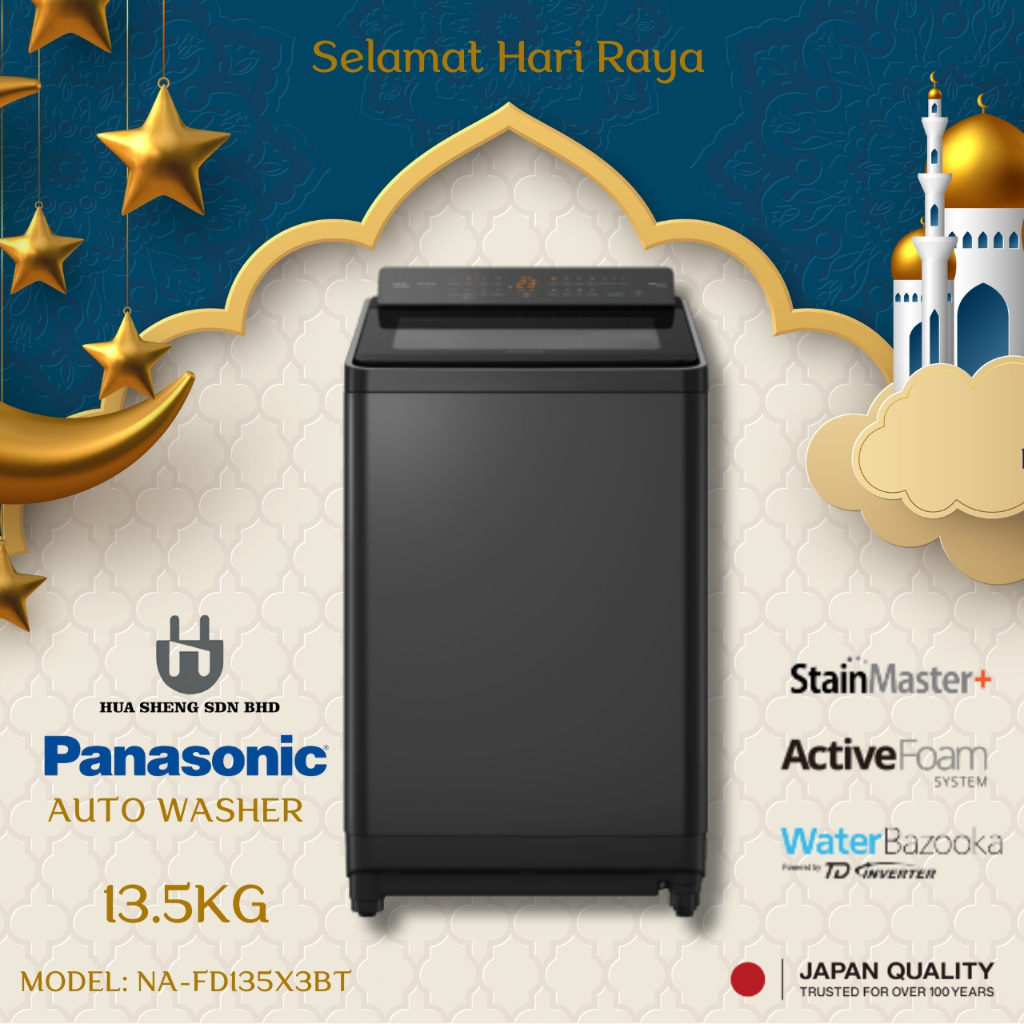 PANASONIC 13.5kg NA-FD135X3BT Powerful Clean & Convenient Top Load ...