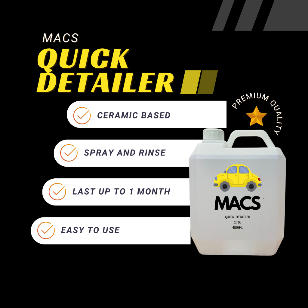 MACS Water-Activated Ceramic Coating (Quick Detailer / Topper) | Shopee ...