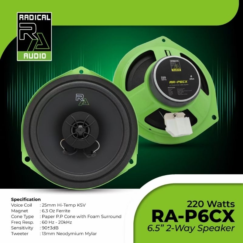 Perodua plug and play speaker 220watt Radical Germany speaker brand new | Shopee Malaysia