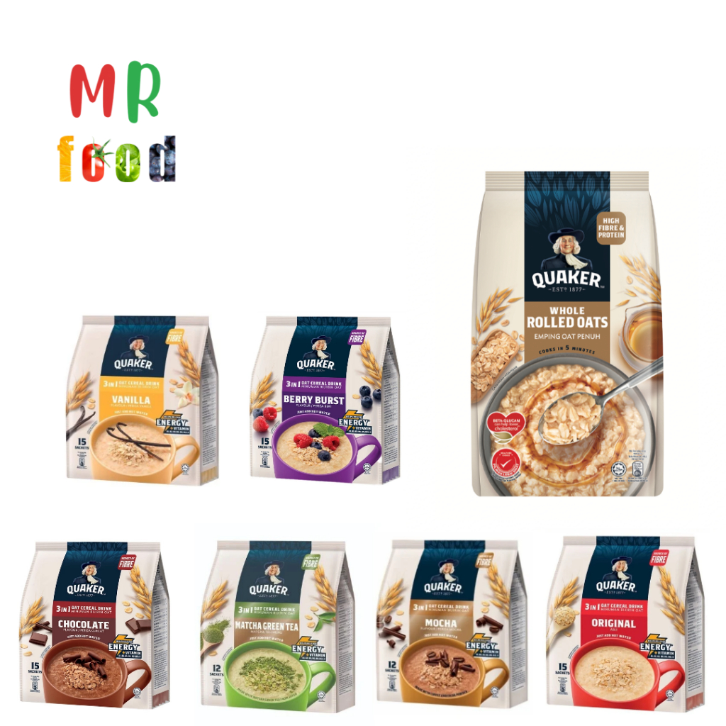 Green Tea Oat Rolled Milk Quaker Oats Chocolate Coklat Instant Matcha Vanilla Mocha 3 in 1 ...