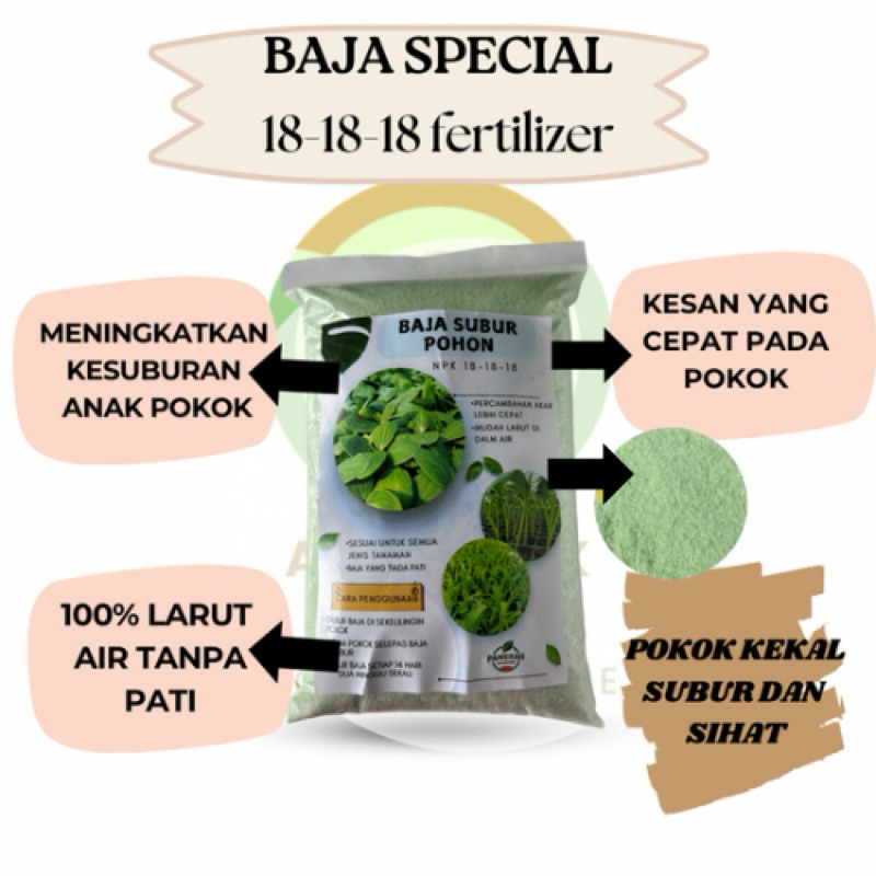 BAJA SUBUR NPK 18-18-18/ BAJA LARUT AIR/ BAJA ANAK/BAJA PENGGALAK AKAR ...