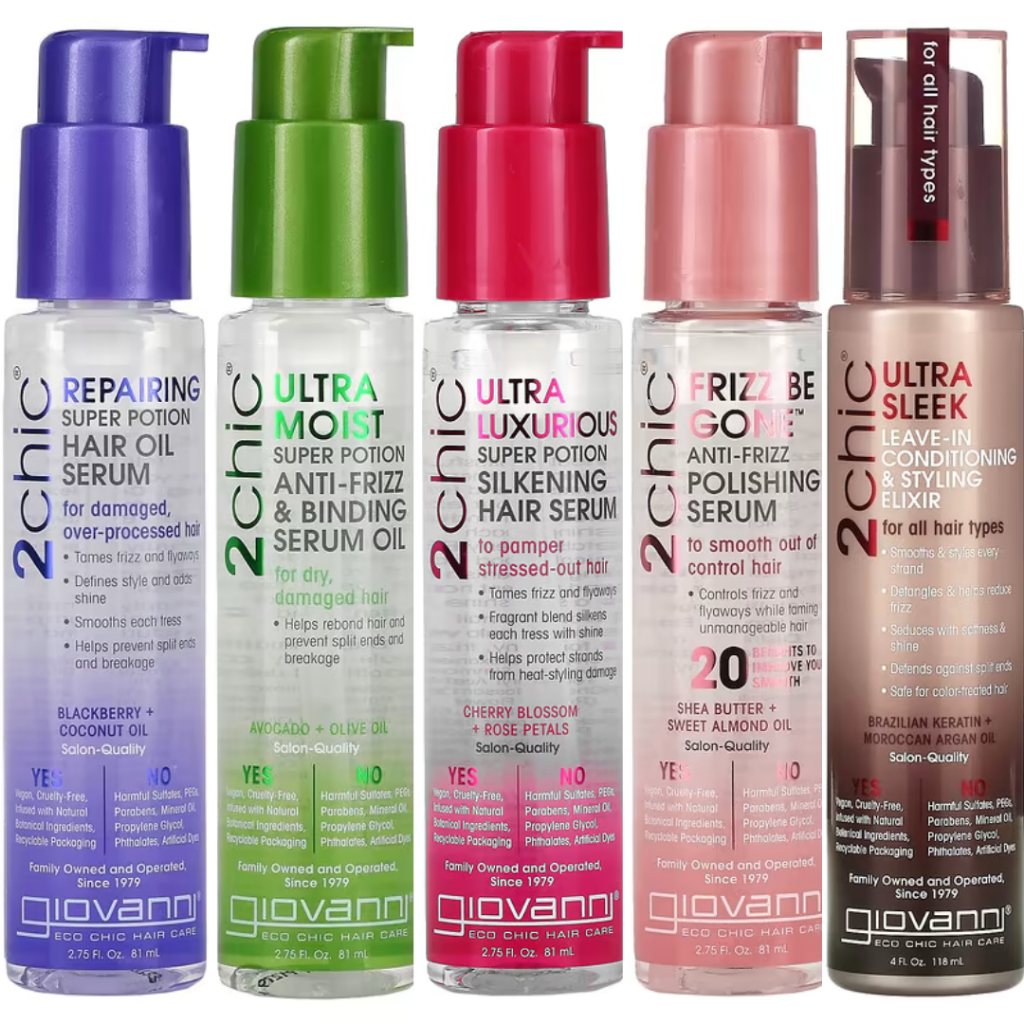 Giovanni, 2chic, Frizz Be Gone Anti-Frizz Polishing Serum, Shea Butter ...