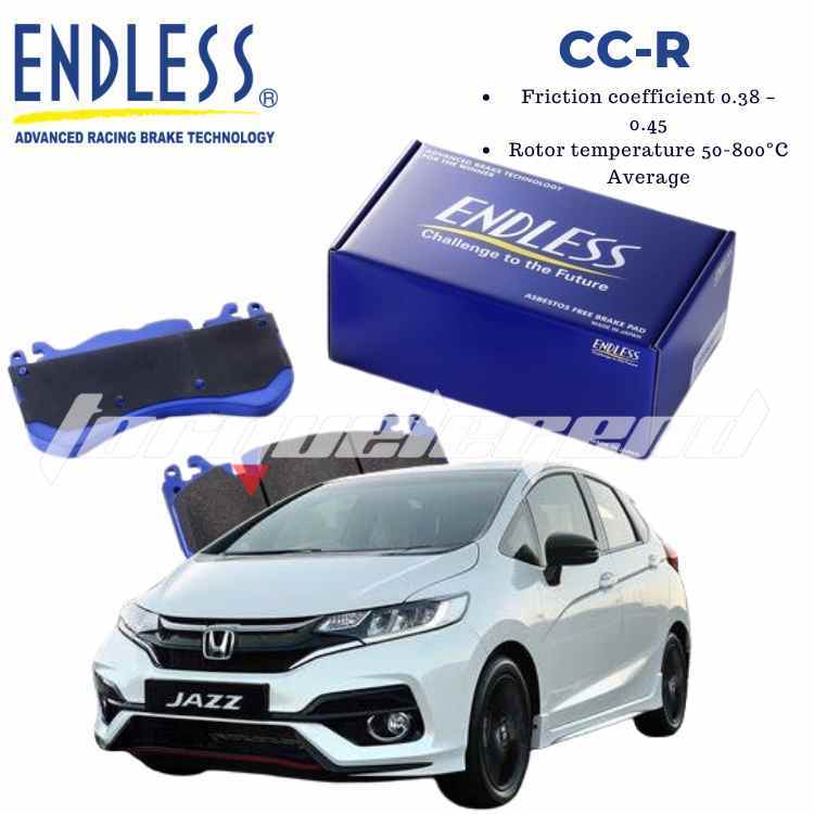 (HONDA JAZZ GK5/CRZ) ENDLESS BRAKE PAD CC-R TYPE 800°C EP473CCR FRONT ...