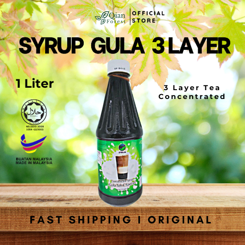 WETRA Syrup Gula Teh C / 3 Layer Milk Tea Syrup / Premium Syrup (1L ...
