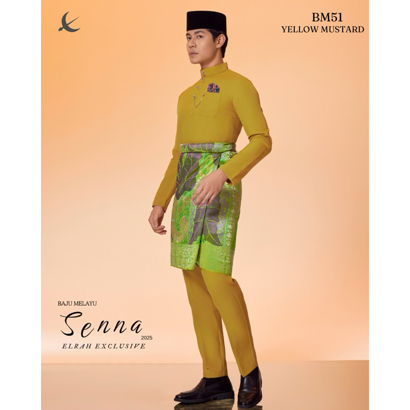Elrah Exclusive Senna 2025 - Yellow Mustard Free Gift +Butang+Sampin ...