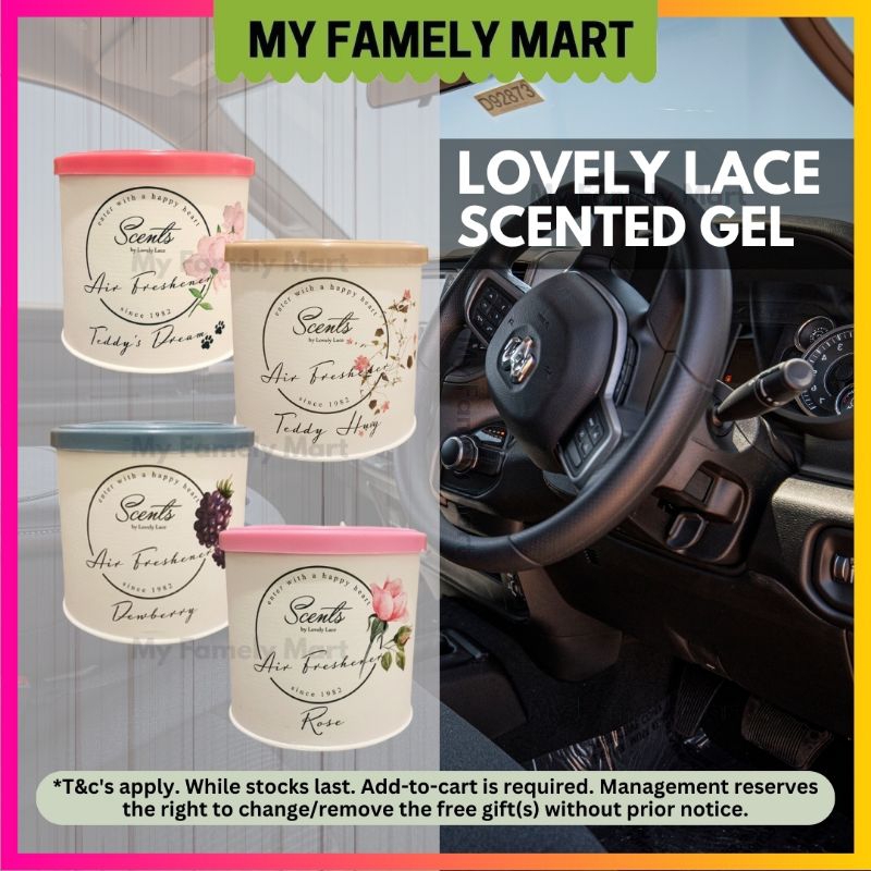 LOVELY LACE SCENTS Gel Home Fragrance Room Car Bathroom Freshener 180g ...