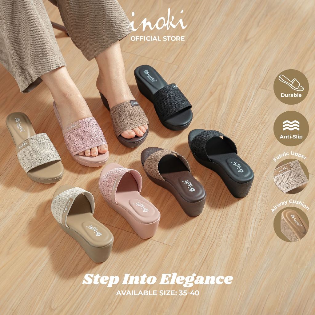 Inoki Collection Classy Wedges Women Wedges Kasut Tinggi Perempuan ...