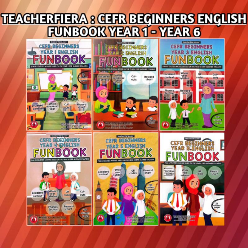[MBL] teacherfiera : CEFR beginners year 1 - year 6 English Funbook | Shopee Malaysia