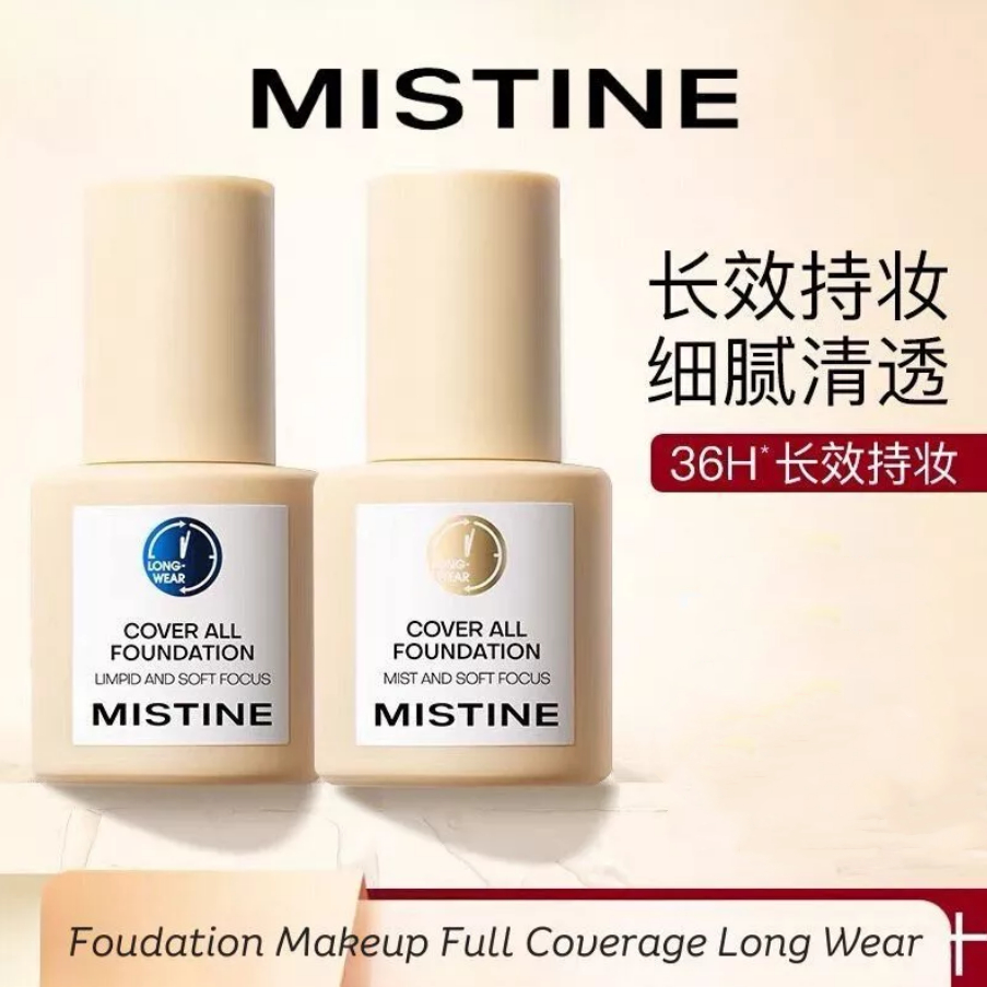 Mistine Cover All Foudation Makeup Full Coverage Long Wear Foundation ...
