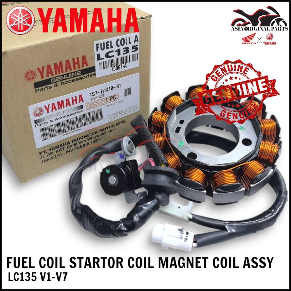 ORIGINAL INDONESIA YAMAHA LC135 V1-V7 MAGNET COIL FUEL COIL 1S7-H1410 ...