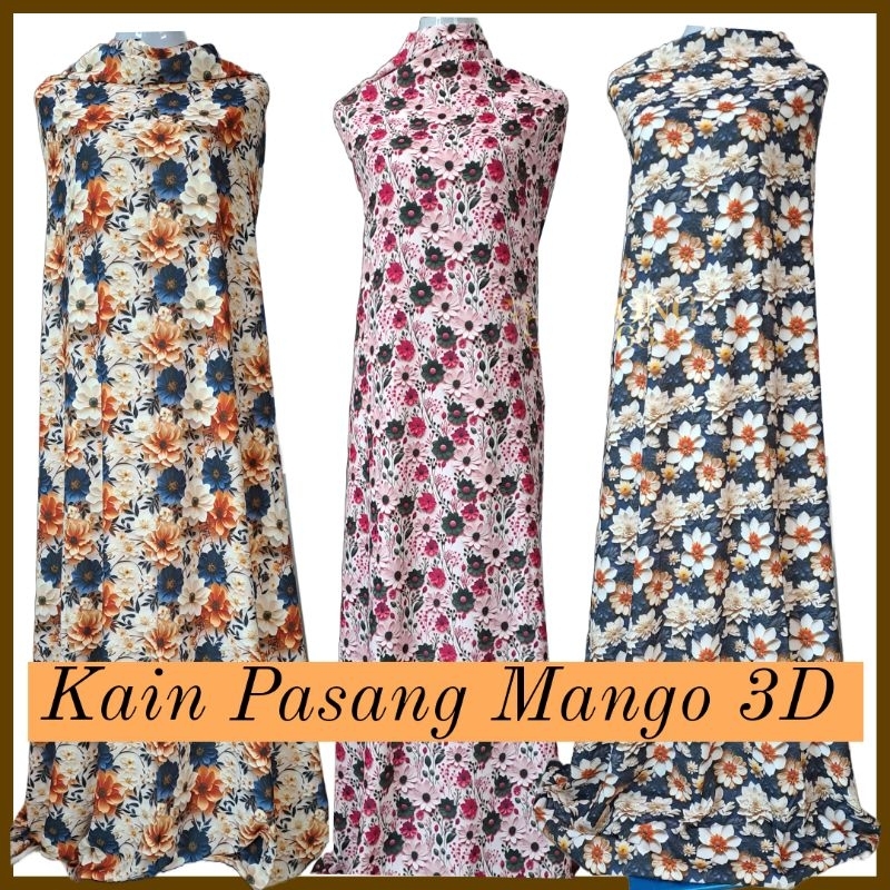 Kain Pasang | Kain Mango 3D Bidang 60 | Shopee Malaysia