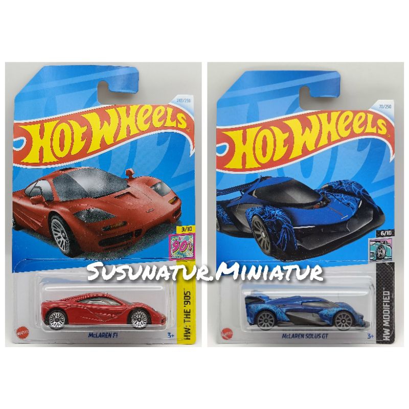 Hot Wheels McLaren F1 , McLaren Solus GT (Card) 1:64 HW 2024 Miniature ...