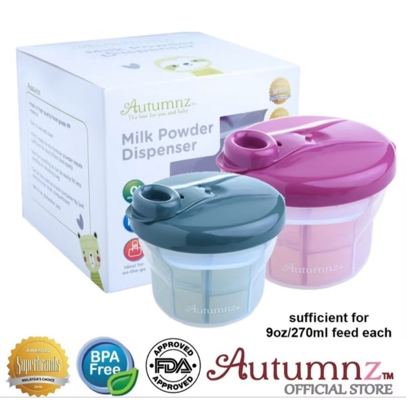 Autumnz - Milk Powder Dispenser Army Green and Magenta Storage ...